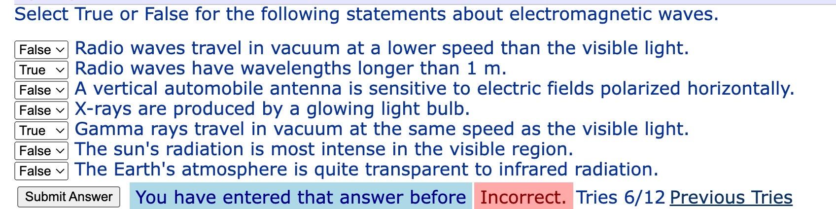 Solved Select True or False for the following statements | Chegg.com