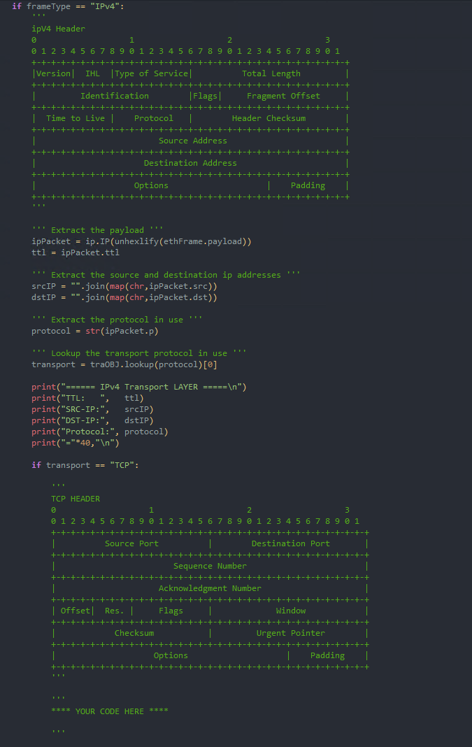 Solved Using the pypcaptile library (already available | Chegg.com
