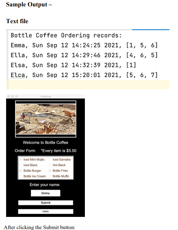Solved After clicking the Submit button:3) Create the main | Chegg.com