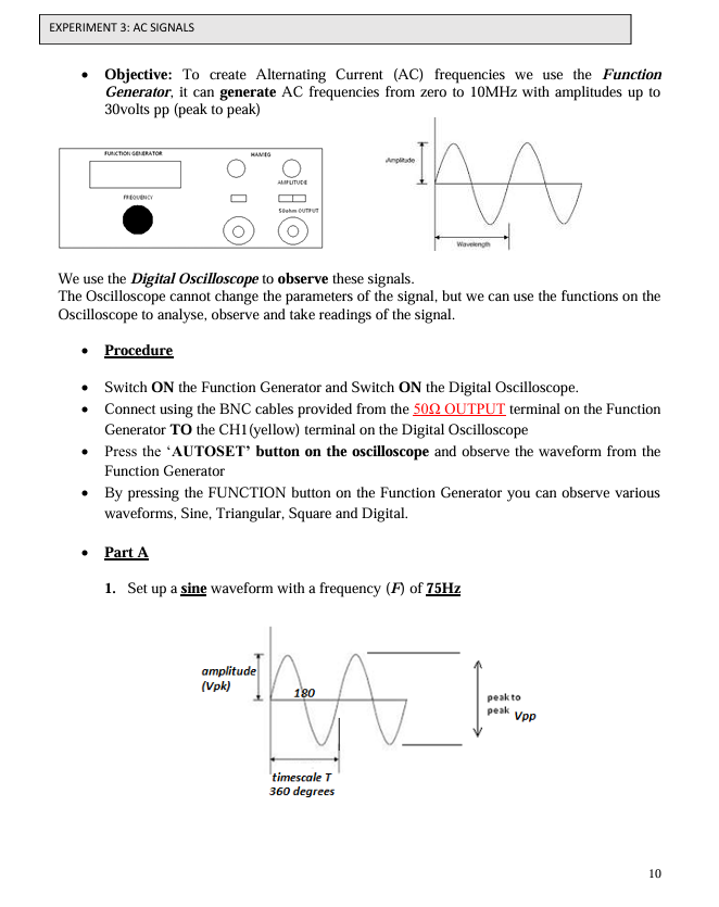 Solved - ﻿Objective: To create Alternating Current (AC) | Chegg.com