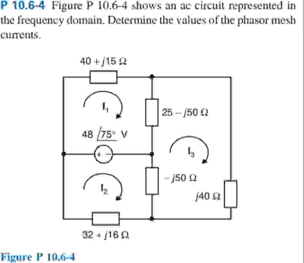 Solved P 10 6 4 figure P 10 6 4 shows An Ac Circuit