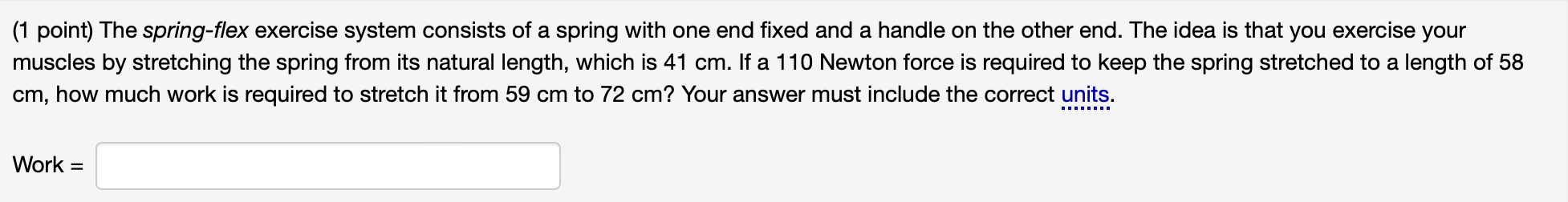 Solved (1 point) The spring-flex exercise system consists of | Chegg.com