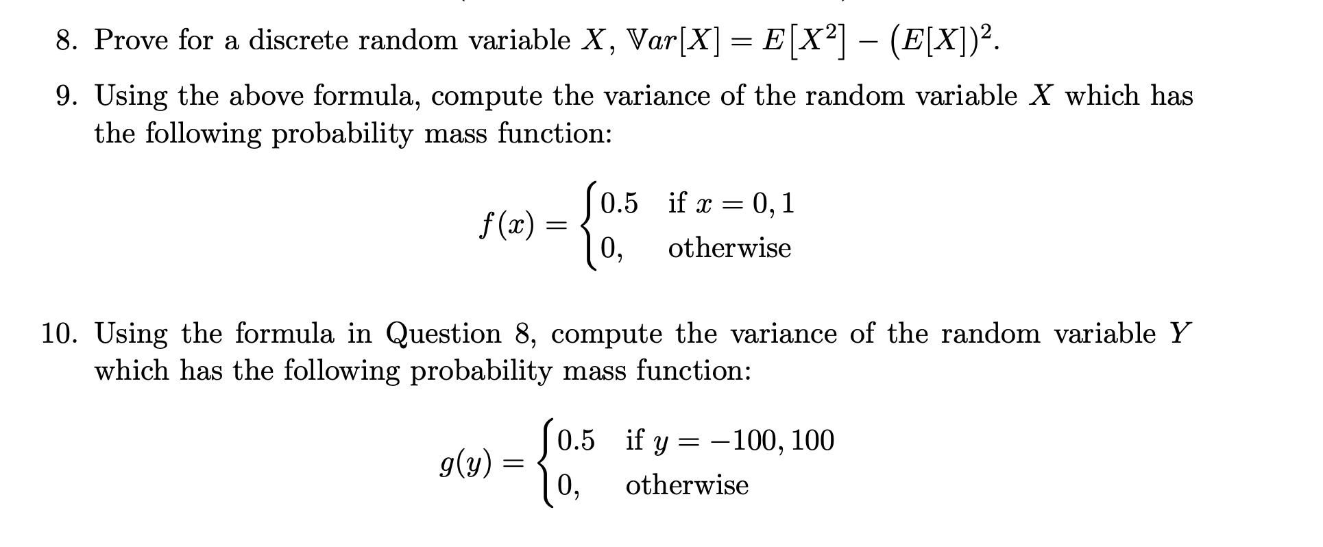 Solved 8. Prove for a discrete random variable | Chegg.com