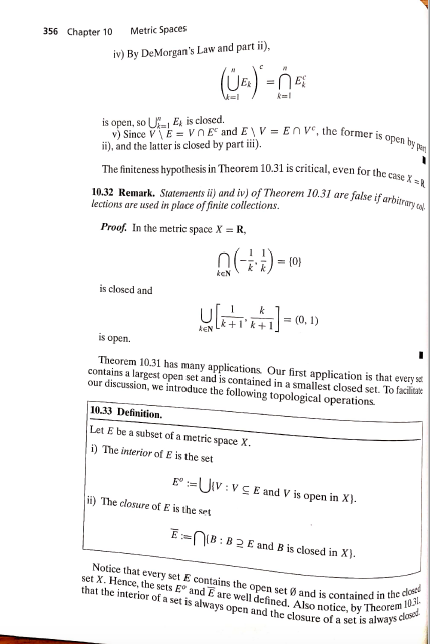 Solved Please prove this REMARK 10.47! Use lots of detail | Chegg.com