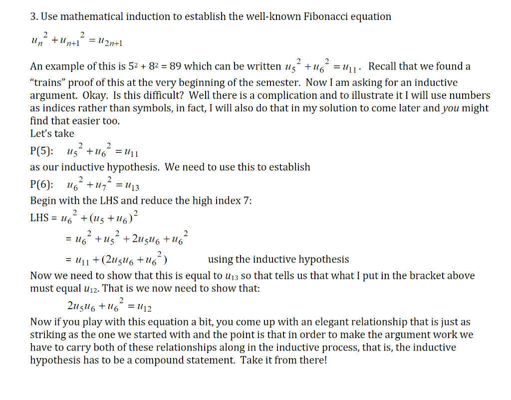 Solved 3. Use mathematical induction to establish the | Chegg.com
