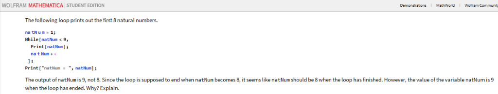 Solved WOLFRAM MATHEMATICA STUDENT EDITION Demonstrations | Chegg.com
