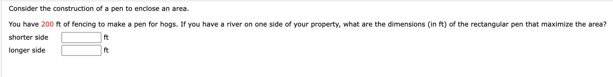 Solved Consider the construction of a pen to enclose an | Chegg.com