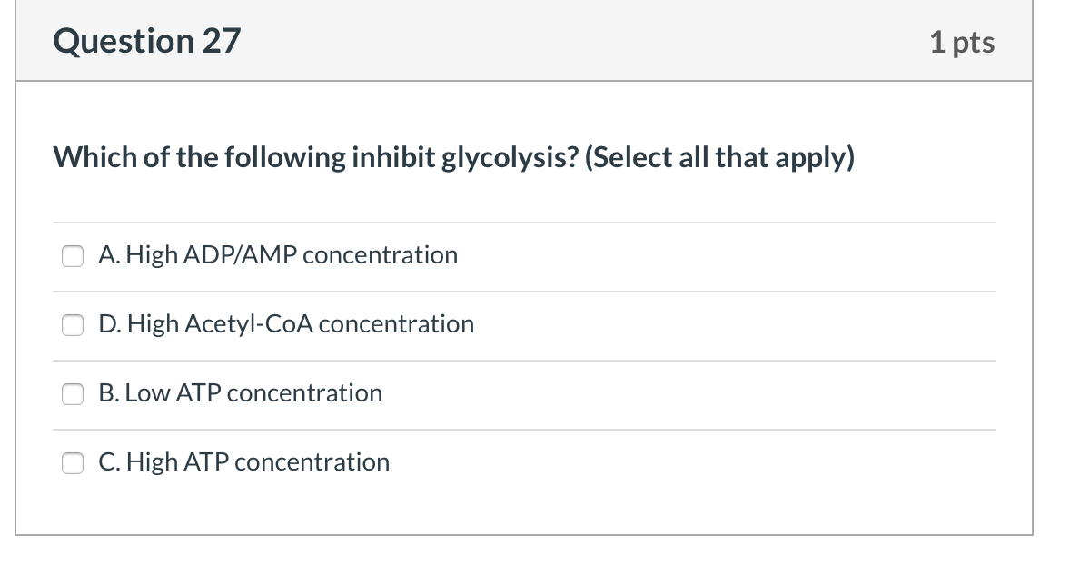 Solved Question 27 1 pts Which of the following inhibit | Chegg.com
