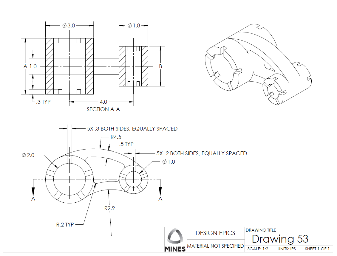 Build the following part. Report the volume in in^3. | Chegg.com Build the following part. Report the volume in in^3. | Chegg.com