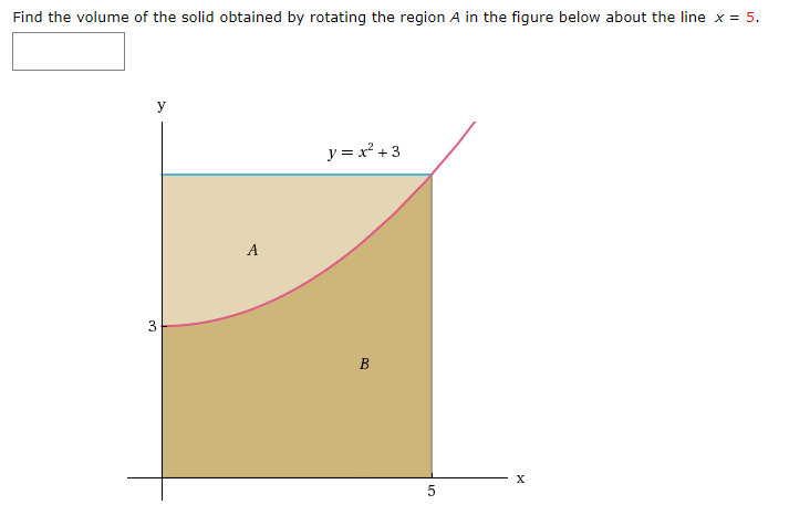 Solved Find the volume of the solid obtained by rotating the | Chegg.com