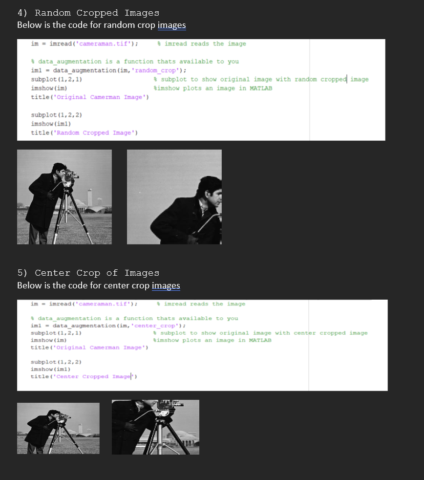 Solved im = imread ('cameraman.tif'); if imread reads the | Chegg.com