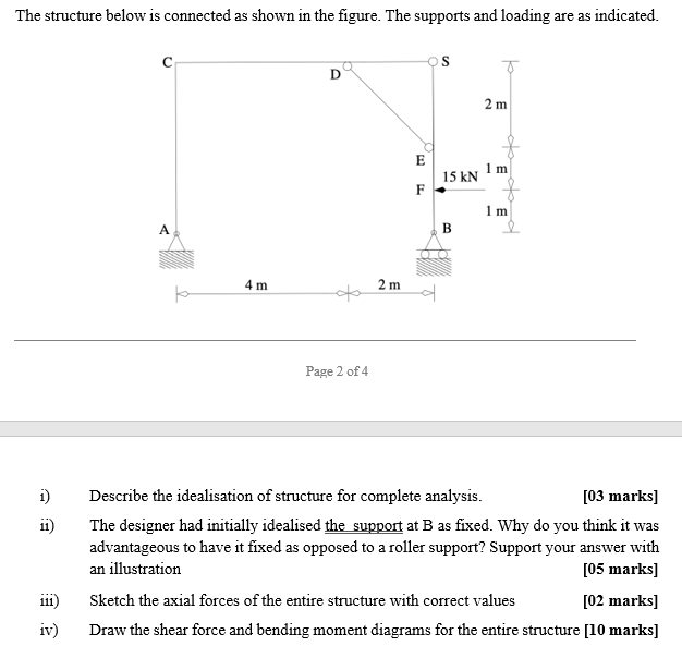 Solved The structure below is connected as shown in the | Chegg.com