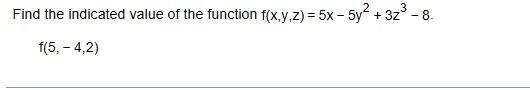 Solved Find the indicated value of the function | Chegg.com
