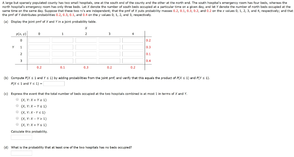 Solved A large but sparsely populated county has two small | Chegg.com