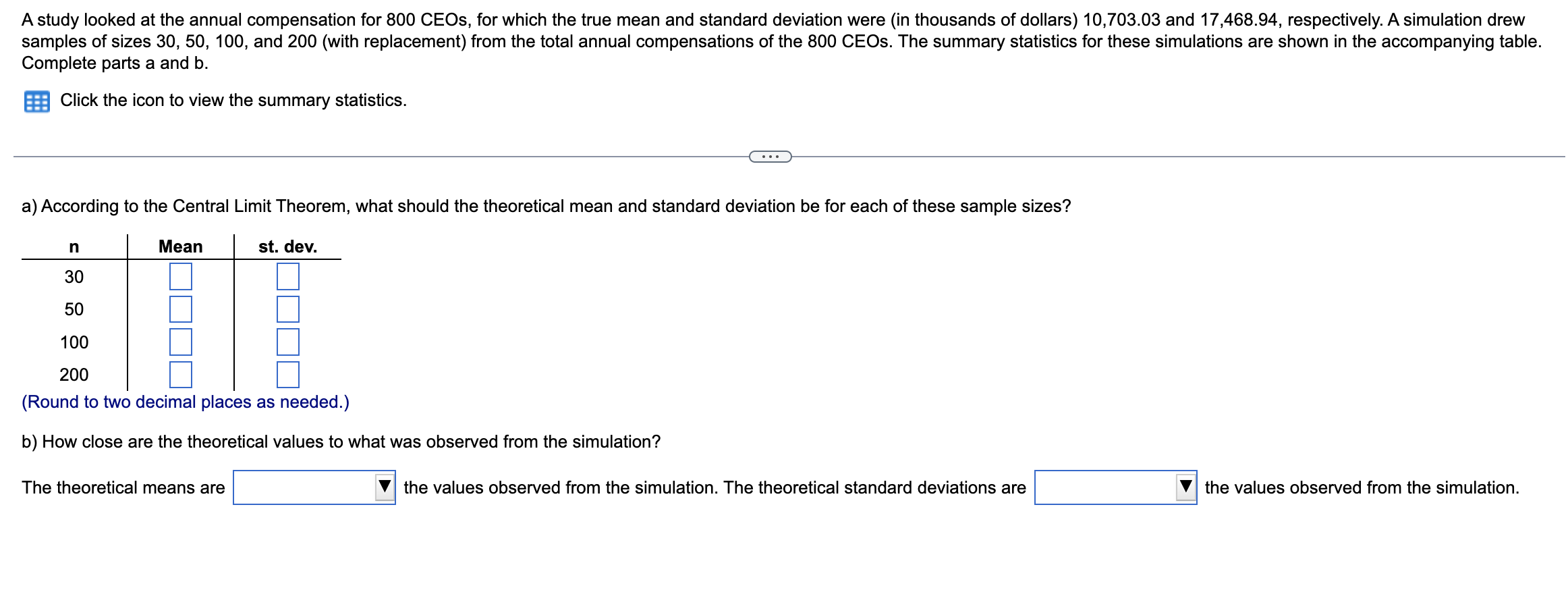 Solved Complete parts a and b.Click the icon to view the | Chegg.com