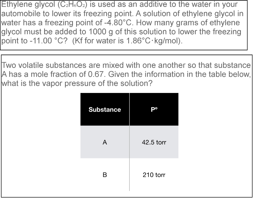 Solved Ethylene glycol (C2H6O2) is used as an additive to | Chegg.com