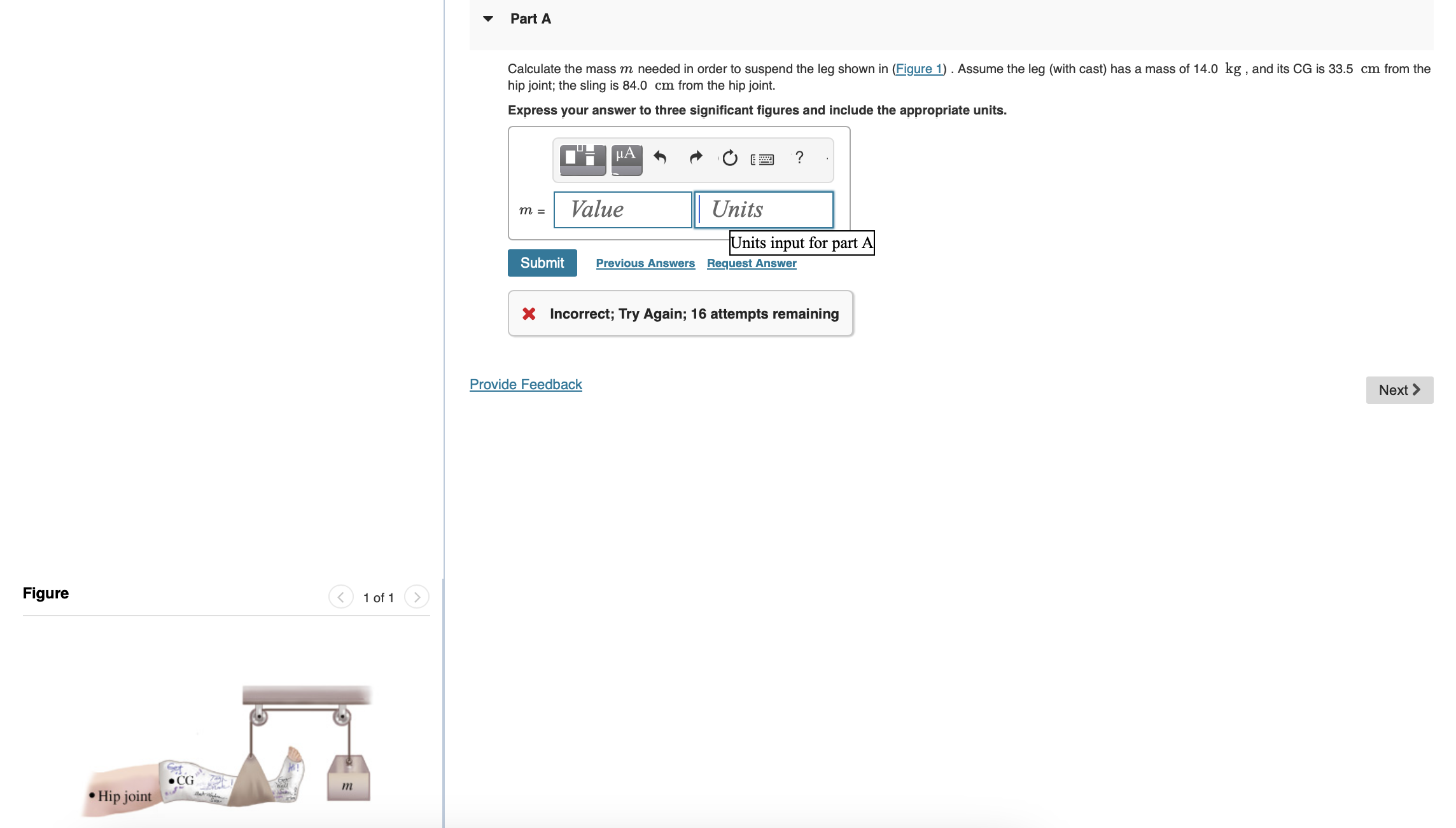 Solved Calculate the mass m needed in order to suspend the | Chegg.com