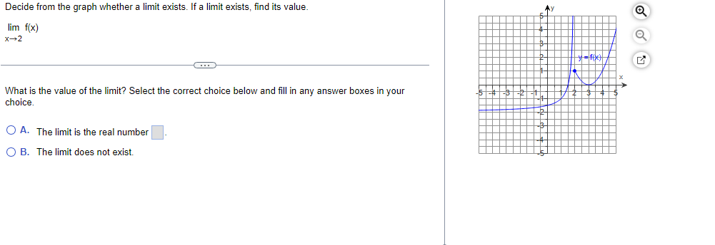 Solved Decide from the graph whether a limit exists. If a | Chegg.com