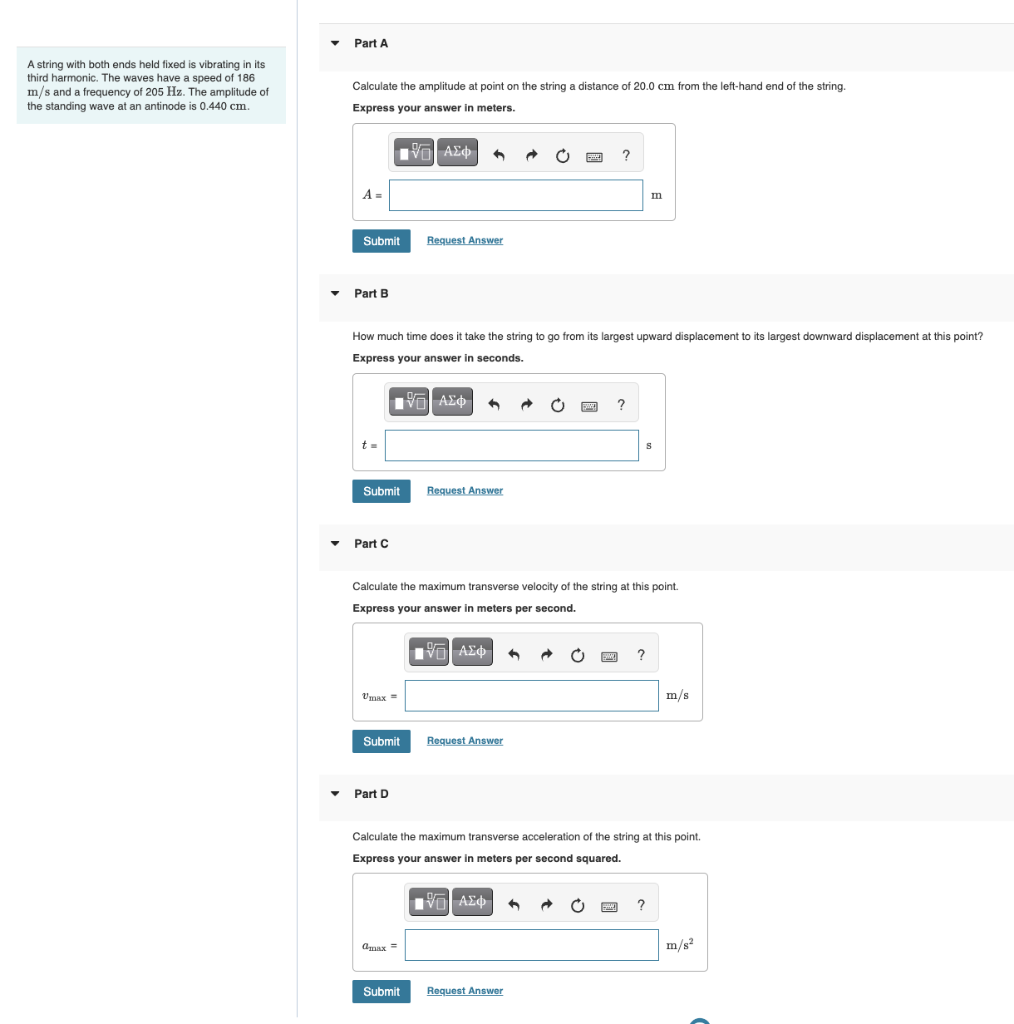 Solved A string with both ends held fixed is vibrating in | Chegg.com