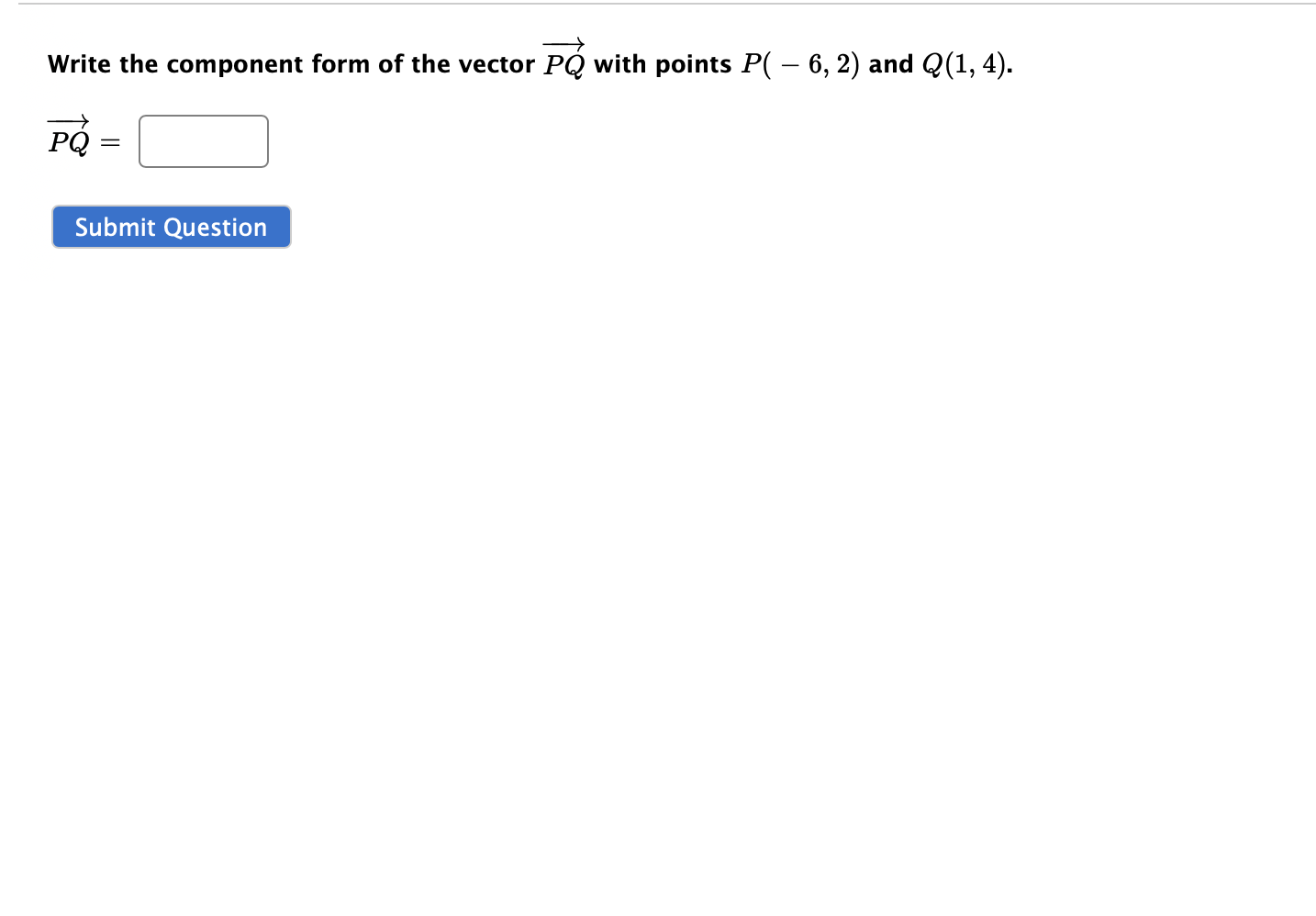 Solved Write the component form of the vector PQ with points | Chegg.com