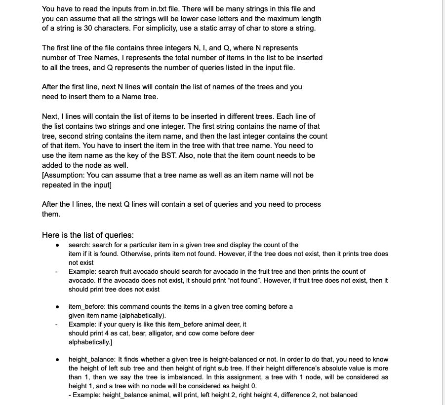 Solved Output Specification: You have to write all the | Chegg.com