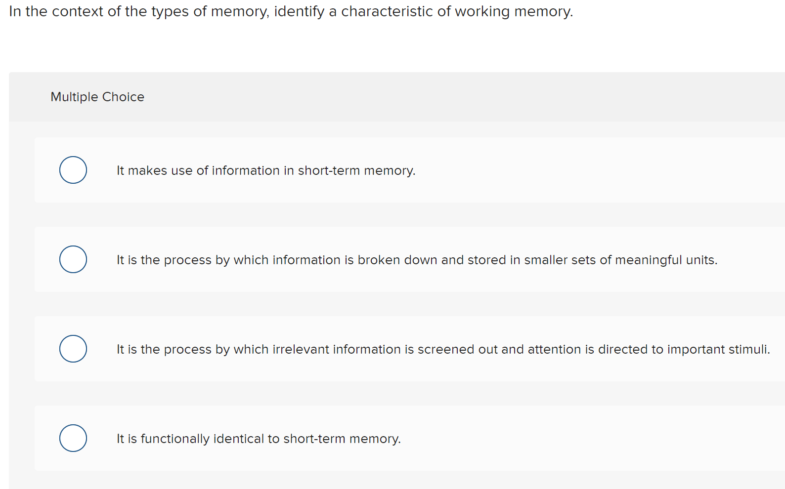 Solved In the context of the types of memory, identify a | Chegg.com