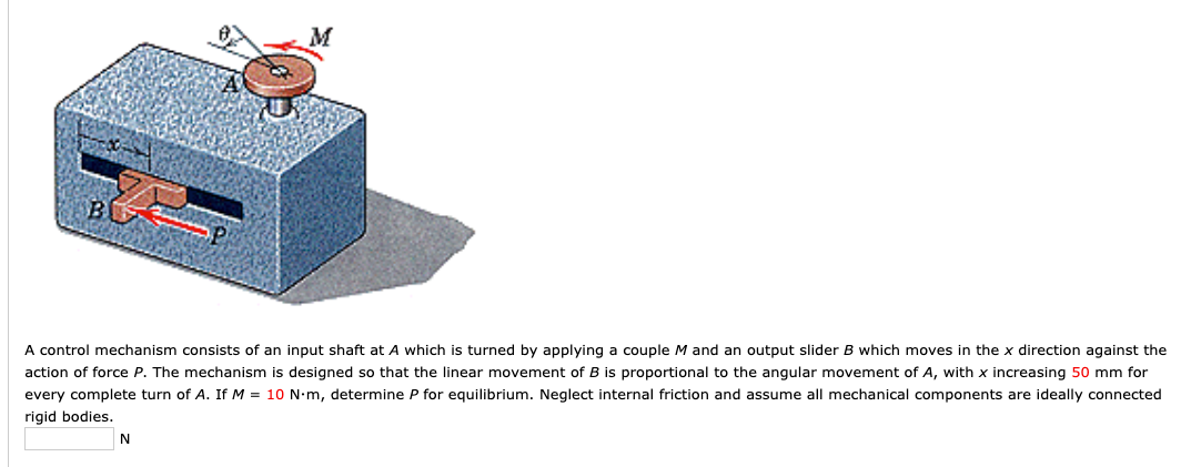 Solved A control mechanism consists of an input shaft at A | Chegg.com