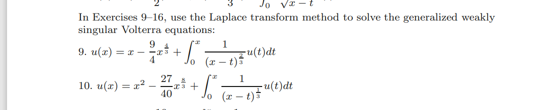 Solved In Exercises 9-16, use the Laplace transform method | Chegg.com