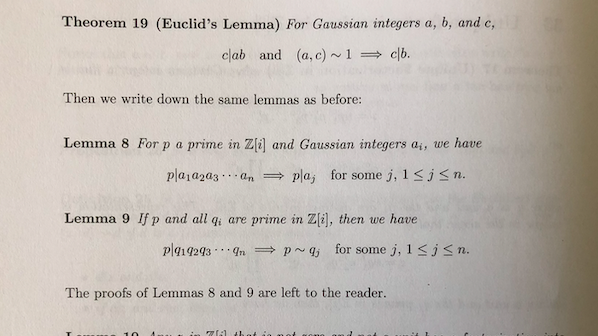 Solved Theorem 19 (Euclid's Lemma) For Gaussian integers a, | Chegg.com