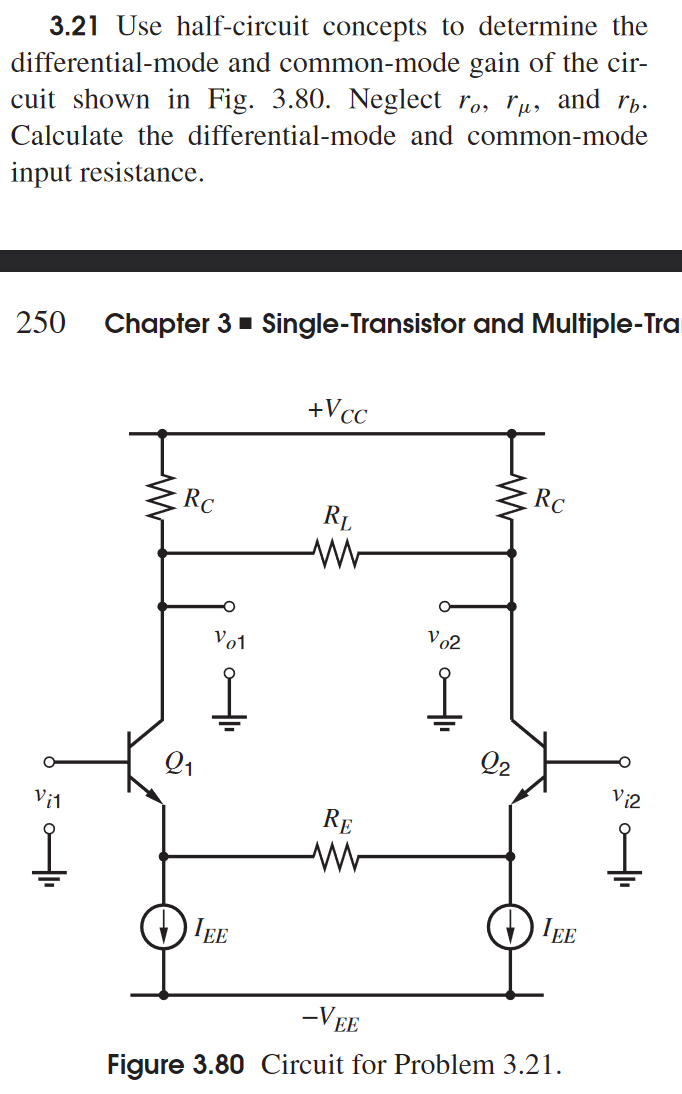 Solved 3.21 Use half-circuit concepts to determine the | Chegg.com Solved 3.21 Use half-circuit concepts to determine the | Chegg.com