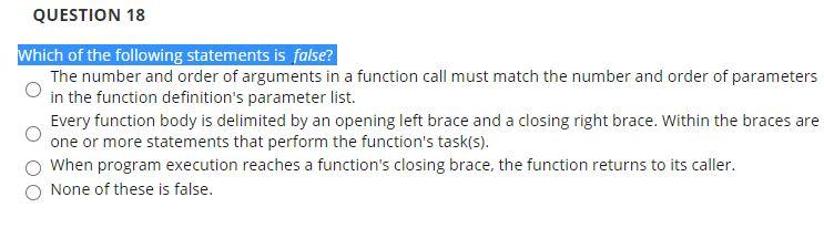 Solved QUESTION 17 The address of operator is the & symbol. | Chegg.com