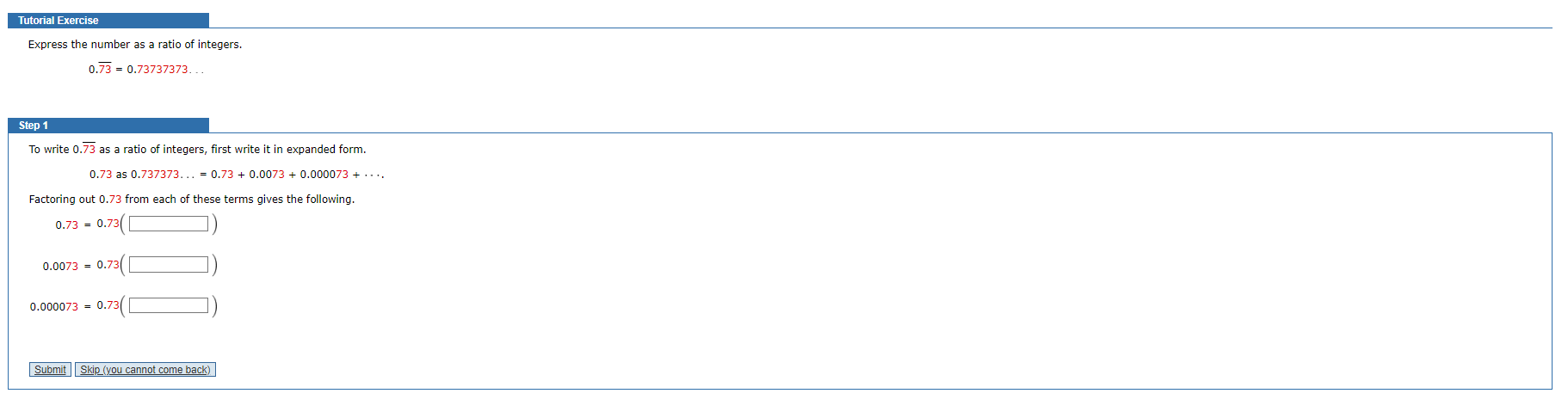 Solved Express the number as a ratio of integers. | Chegg.com