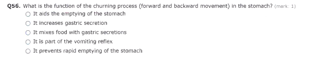 Solved Q56. What is the function of the churning process | Chegg.com