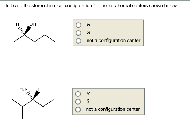 Solved Indicate the stereochemical configuration for the | Chegg.com