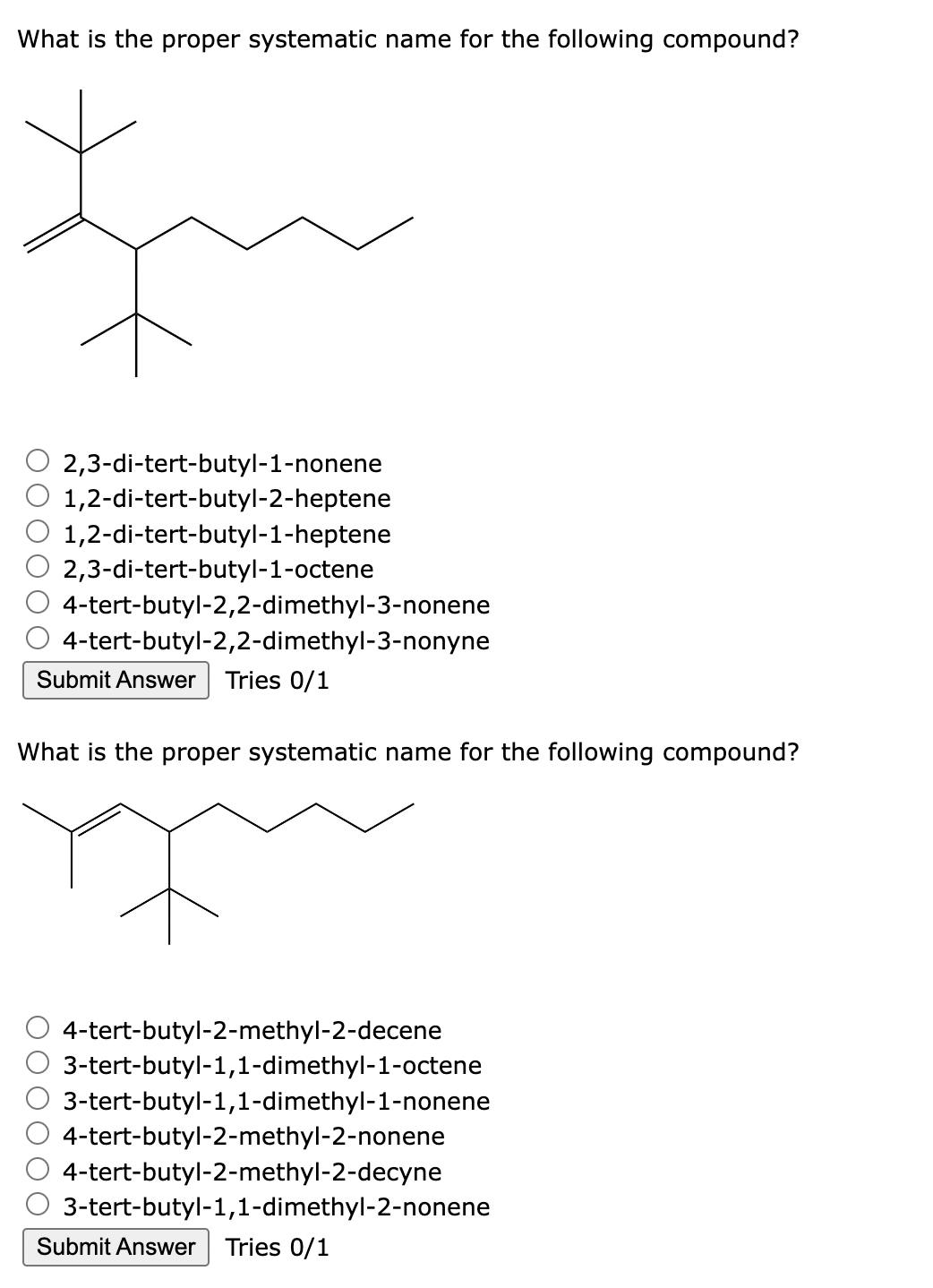 Solved What is the proper systematic name for the following | Chegg.com