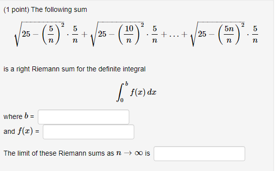 Solved (1 ﻿point) ﻿The following | Chegg.com