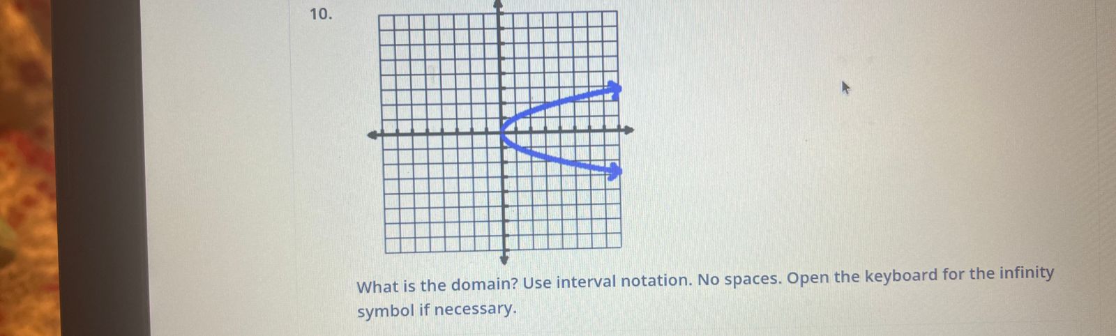 Solved What is the domain? Use interval notation. No spaces. | Chegg.com