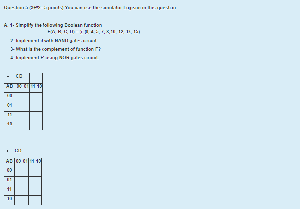 Solved Question 5 (3+*2= 5 points) You can use the simulator | Chegg.com