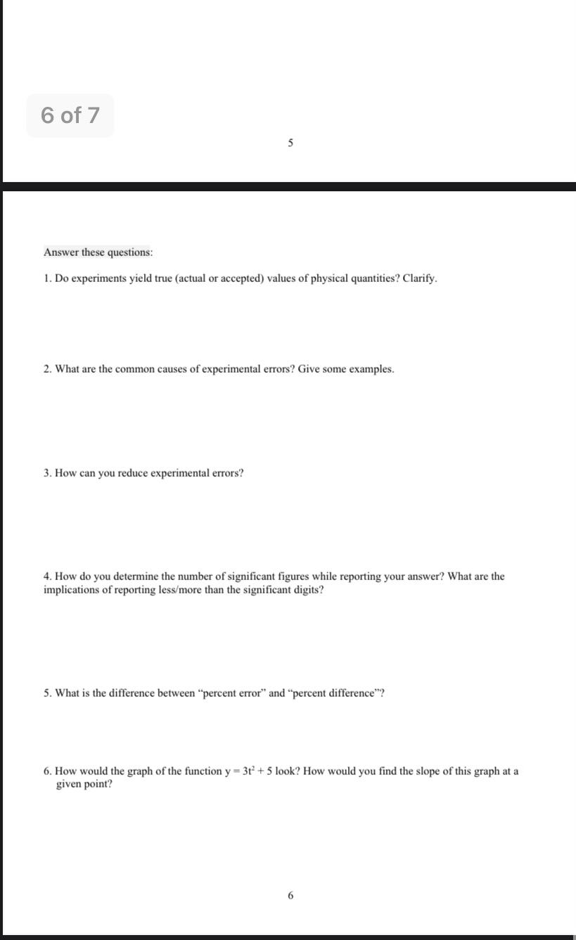 Title of Experiment B: Significant Figures and | Chegg.com