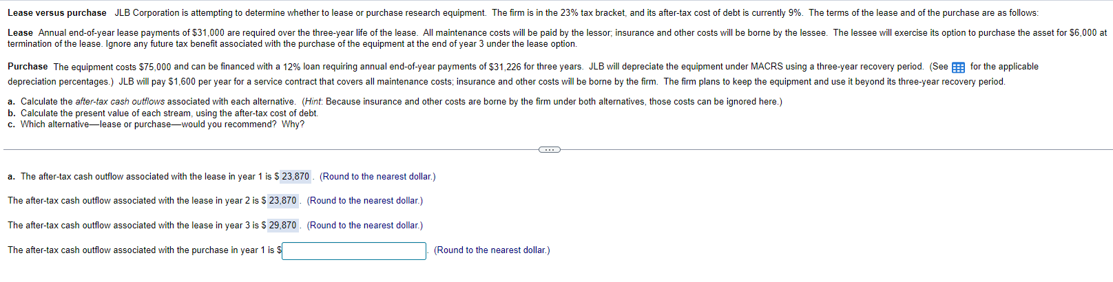 Solved Data table conventiontermination of the lease. Ignore | Chegg.com