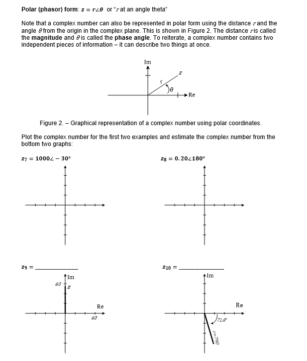 Solved Polar (phasor) form: z = rze or "rat an angle theta” | Chegg.com