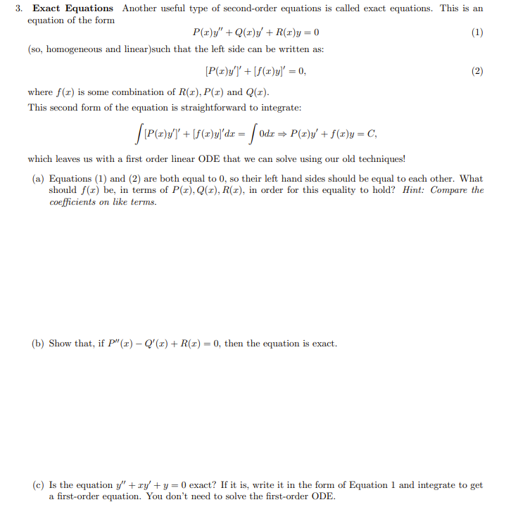 Solved P(x)y′′+Q(x)y′+R(x)y=0 (so, homogeneous and | Chegg.com