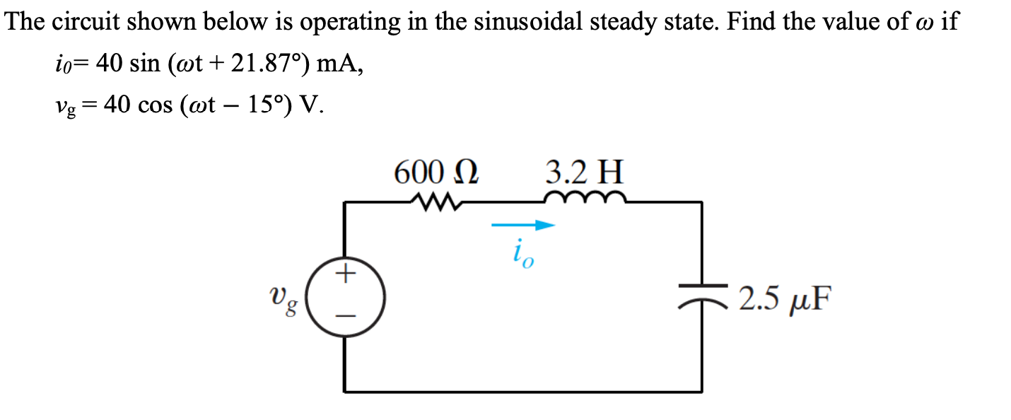 Solved The circuit shown below is operating in the | Chegg.com