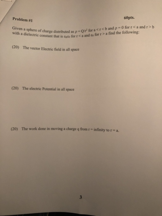 Solved When you find the electric potentials in part two can | Chegg.com