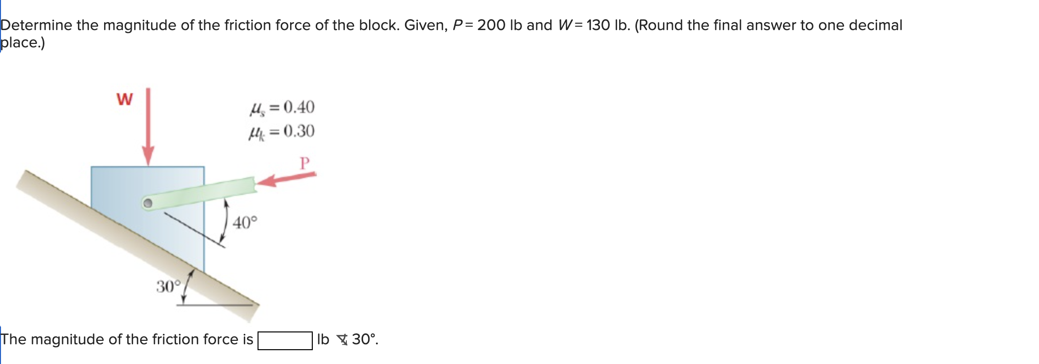 Solved Determine The Magnitude Of The Friction Force Of The