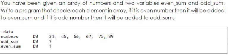 Solved You have been given an array of numbers and two | Chegg.com
