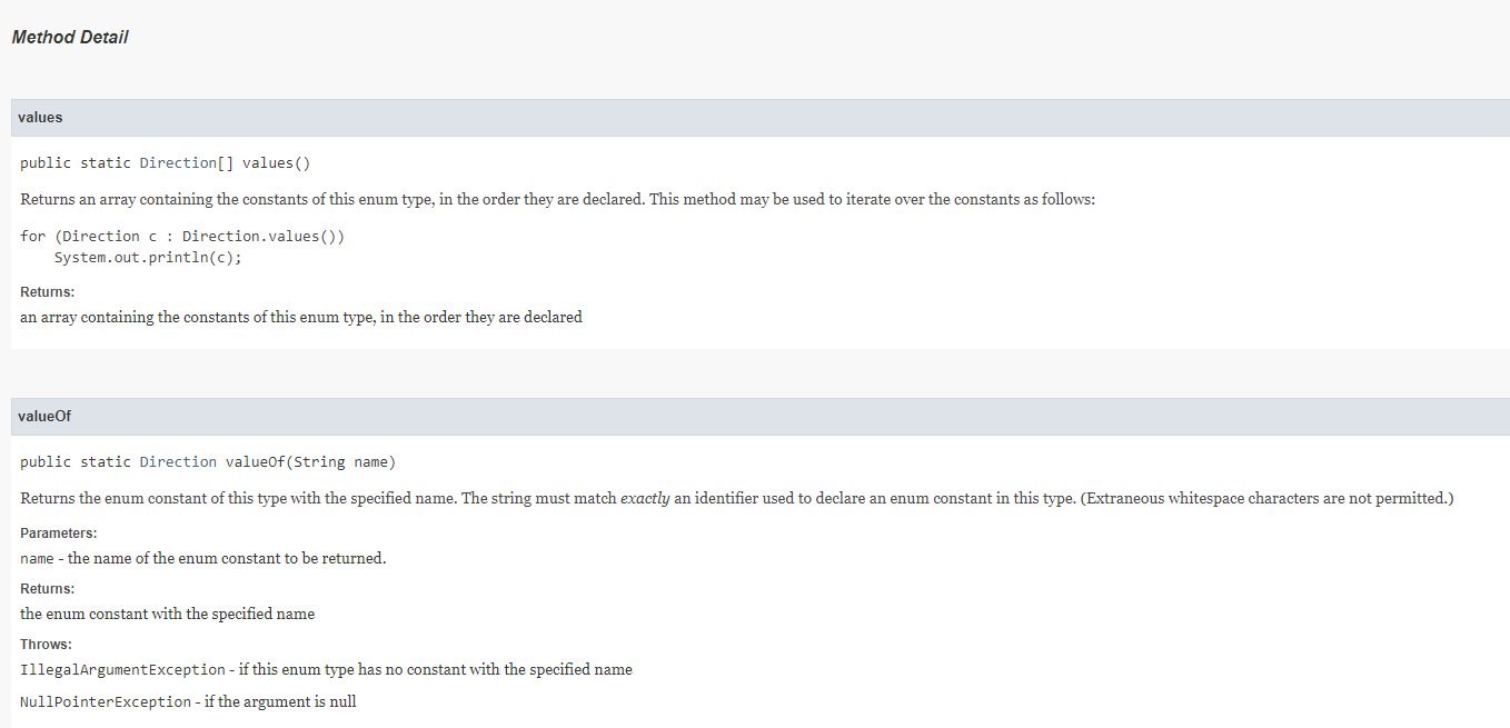Solved Enum Constant Detail LEFT public static final | Chegg.com