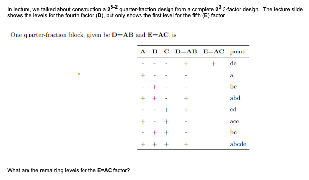 Solved In lecture, we talked about construction a 25−2 | Chegg.com