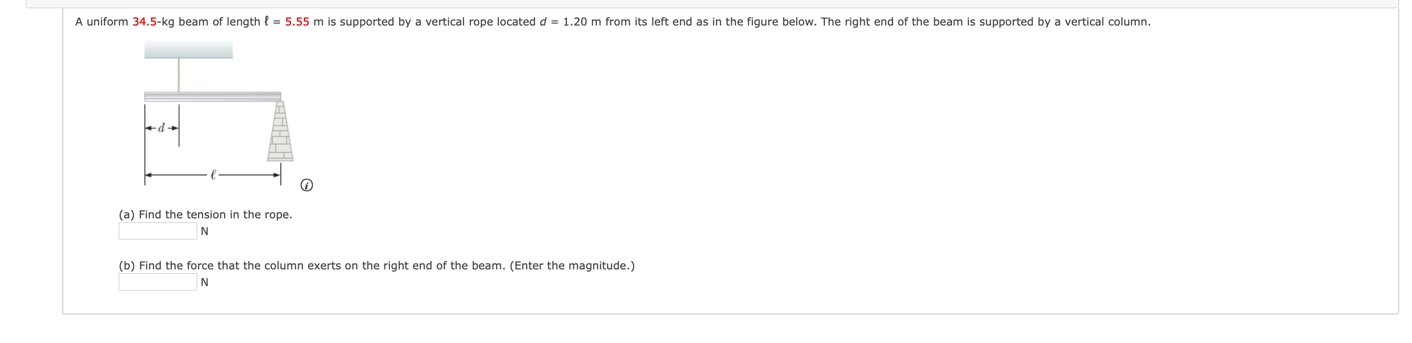 Solved (a) Find the tension in the rope. N (b) Find the | Chegg.com