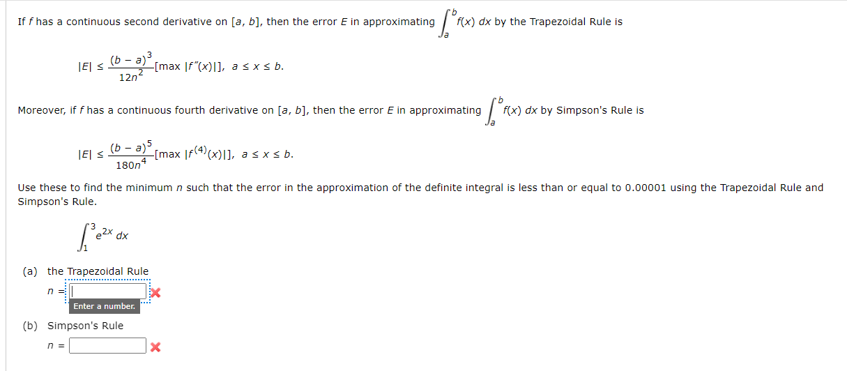 Solved If f has a continuous second derivative on [a,b], | Chegg.com